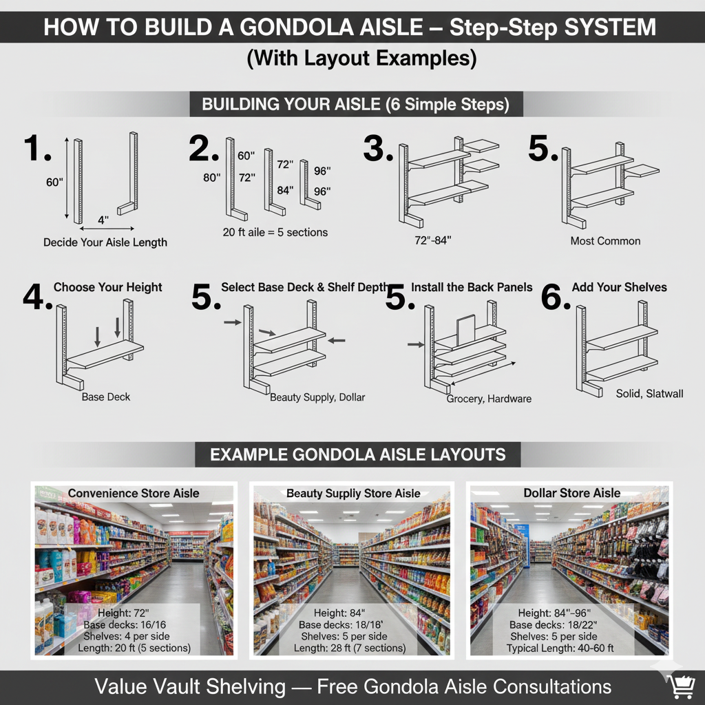 How to Build a Gondola Aisle – Step-by-Step – Value Vault Shelving