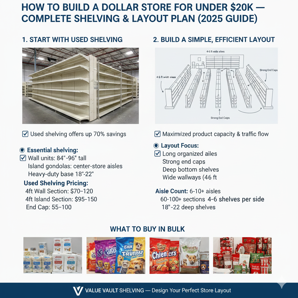 How to Build a Dollar Store for Under $20K — Complete Shelving & L ...